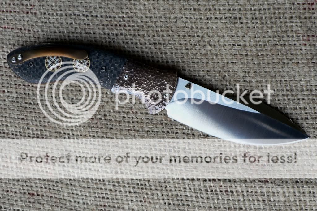 Orca folder - hammered bronze, Lightning Strike and insets ...