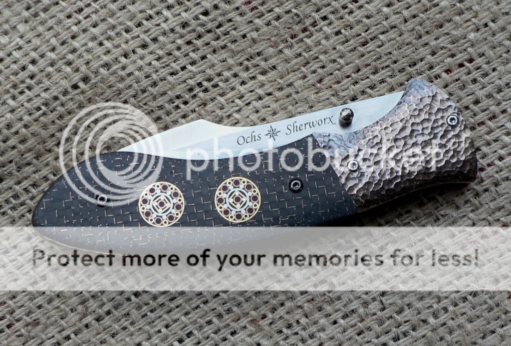 Orca folder - hammered bronze, Lightning Strike and insets ...